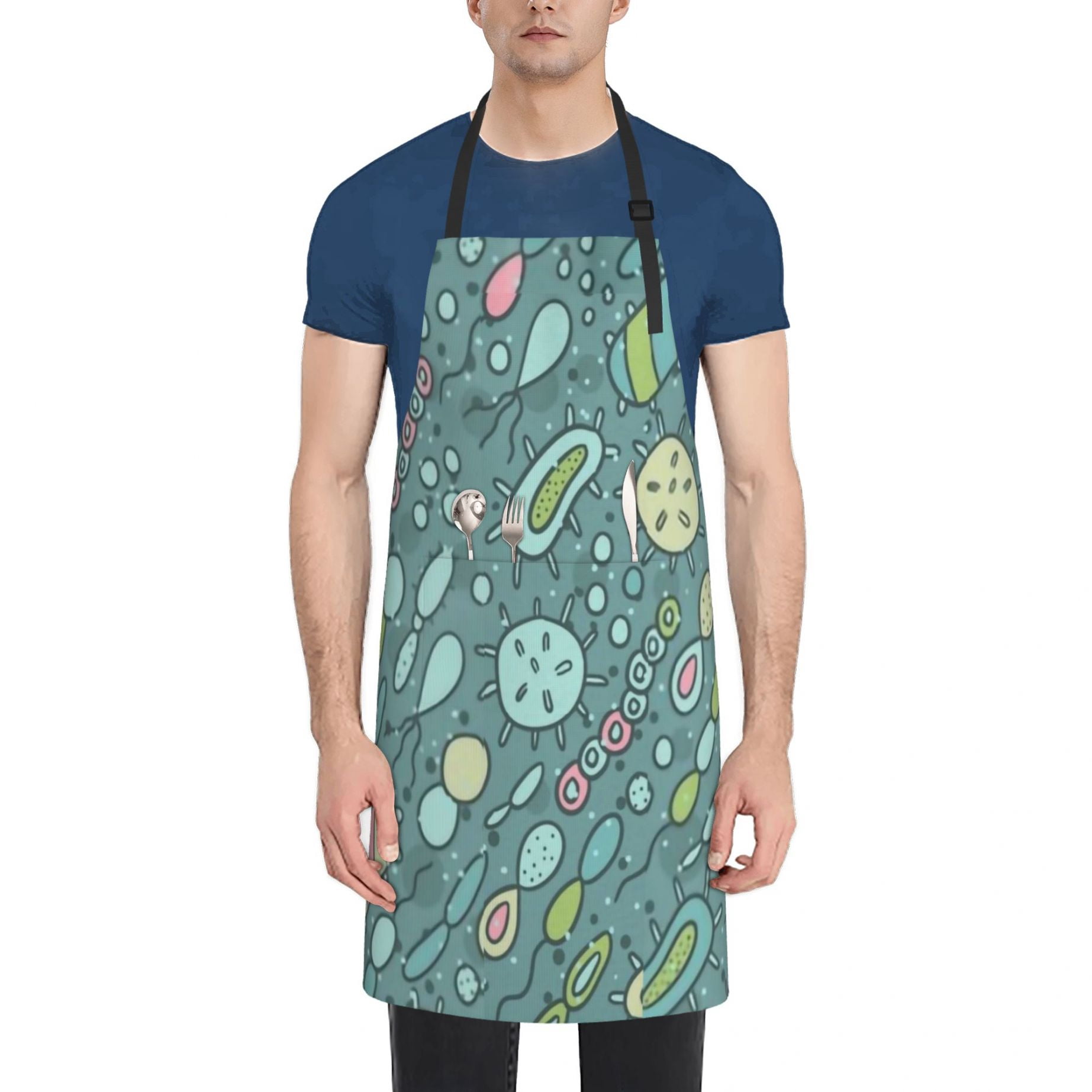 Adjustable Pocket Microbes Pattern Bacteria Design For Biology Lovers ...