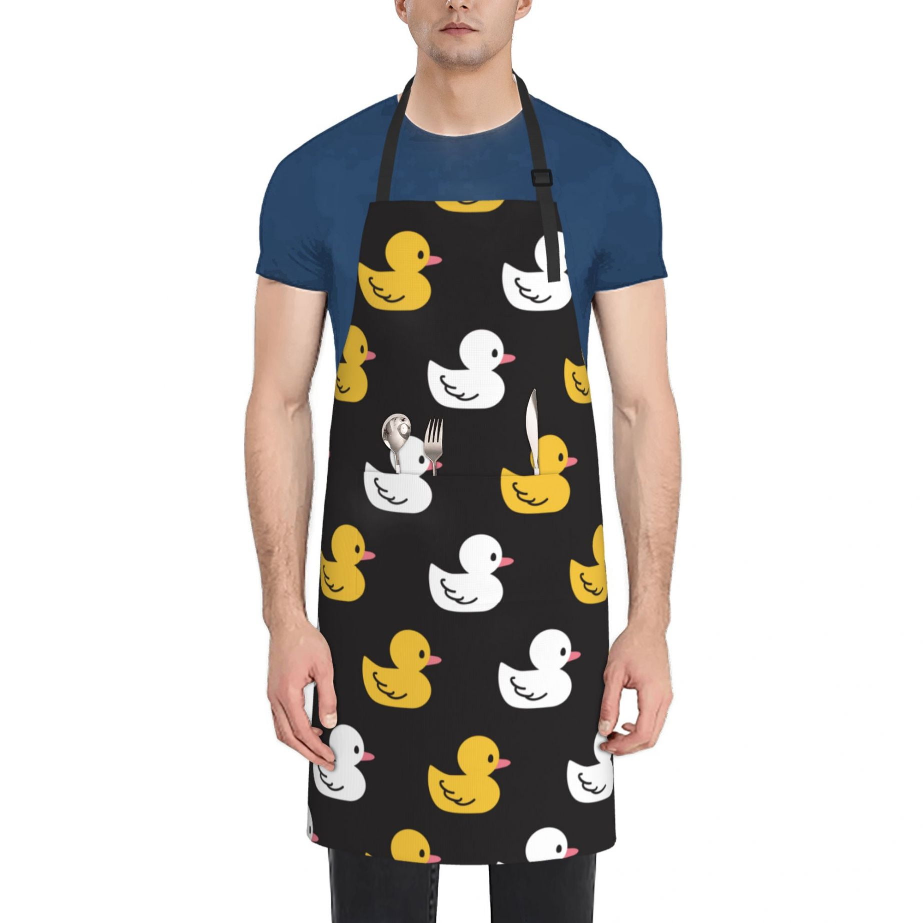 Adjustable Pocket Yellow Ducks (6) Women's Apron Men's Waterproof Apron ...