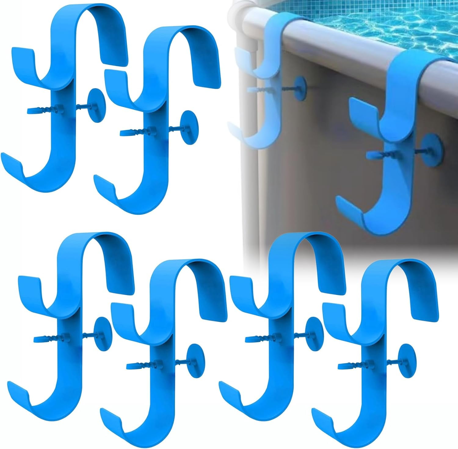 Adjustable Poolside Pool Leaf Skimmer Net Holder Above Ground Pool ...