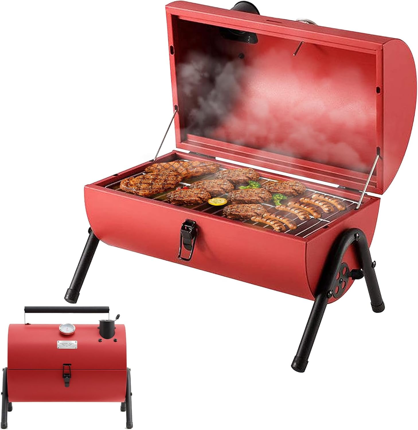 Adjustable Portable Charcoal Grill Multi-functional Metal Small BBQ ...