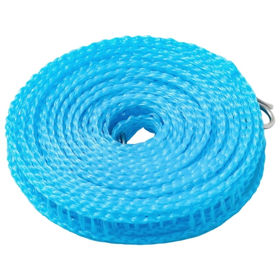 Adjustable Portable Clothesline with Hooks, Windproof Non-Slip Laundry ...