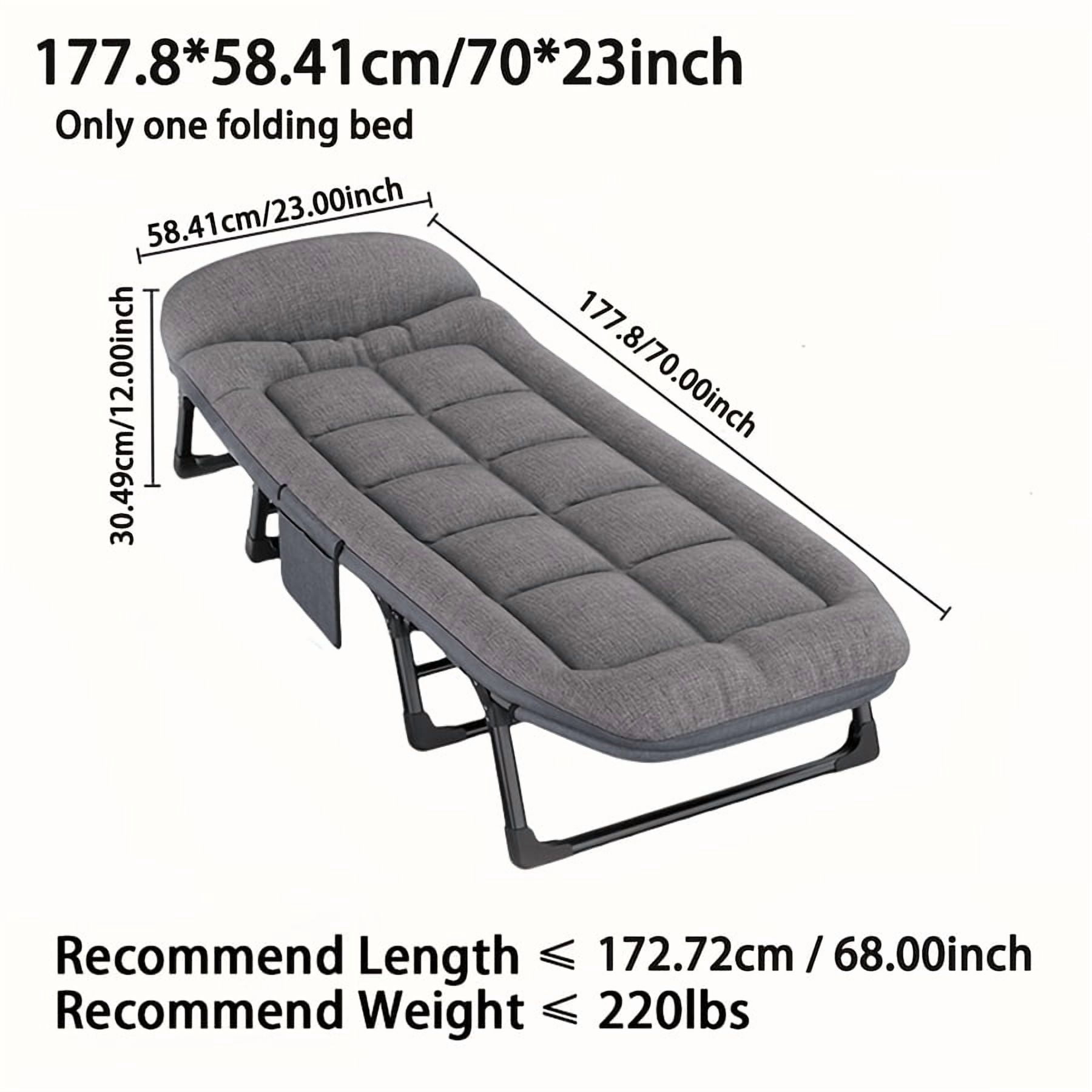 Adjustable Portable Folding Bed, Patio Lounger, Camping Trip Folding ...