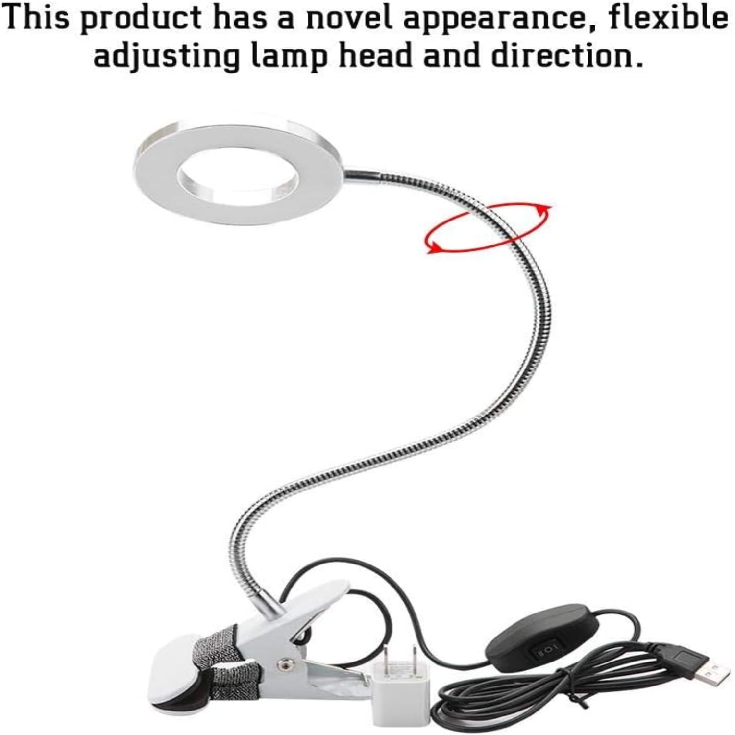 Adjustable Portable LED Clip Lamp with Flexible Gooseneck Perfect for ...