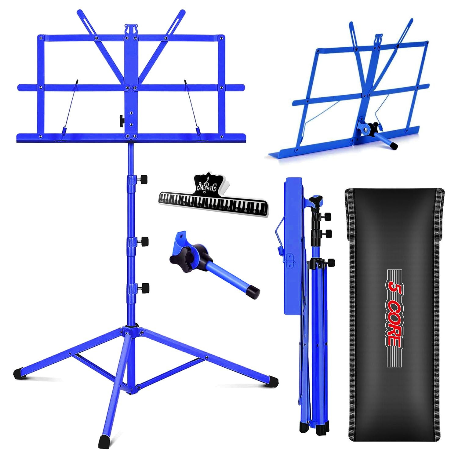 Adjustable Portable Music Stand (28"-67") – Heavy-Duty Tripod Sheet ...