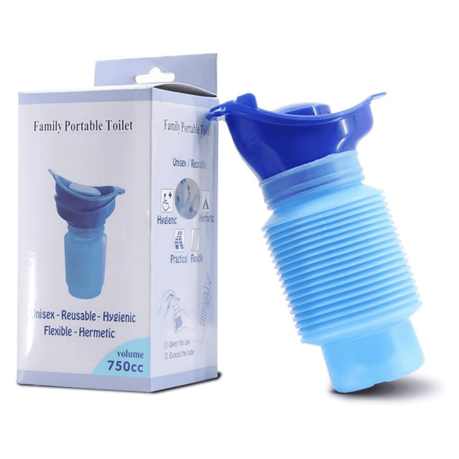 Adjustable Portable Urinal with Lid, Collapsible Pee Bottle Unisex ...