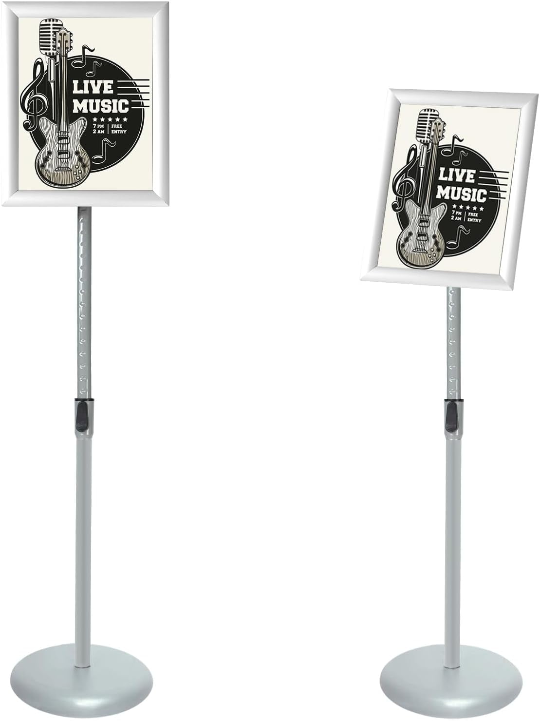 Adjustable Poster Sign Stand with Heavy Duty Base Sign Holder Aluminum ...