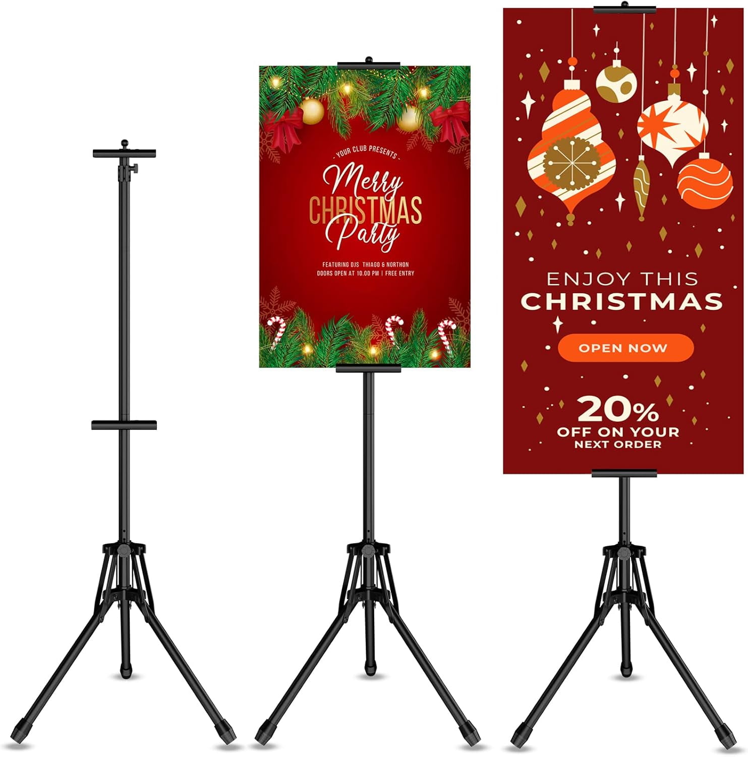 Adjustable Poster Stand for Display, 80'' Sign Stand Tripod ...