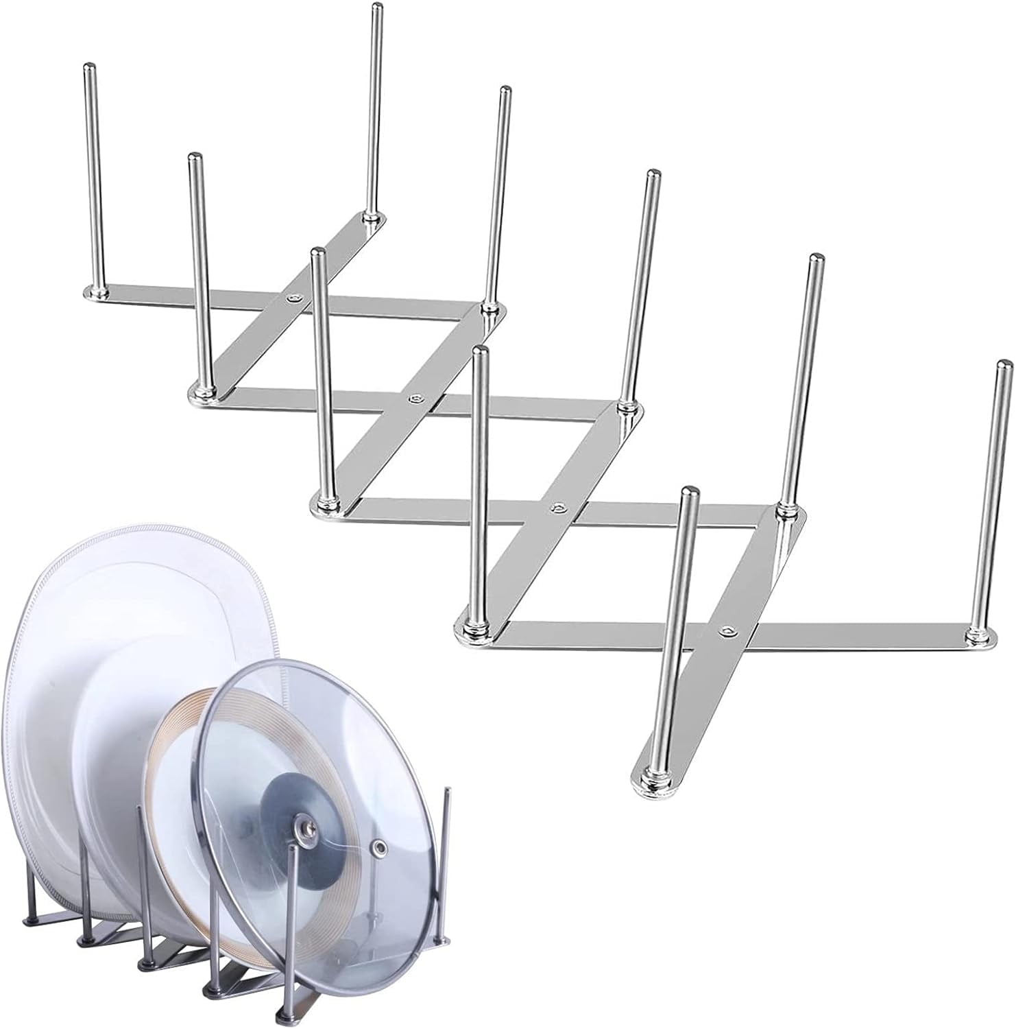 Adjustable Pot Lid Organizer For Versatile Storage, Space Saving ...