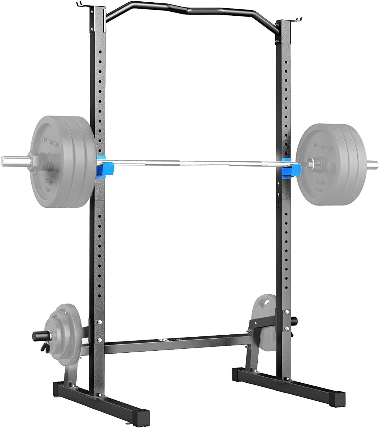 Adjustable Power Rack Power Cage Squat Rack with Pull Up Bar Weight ...