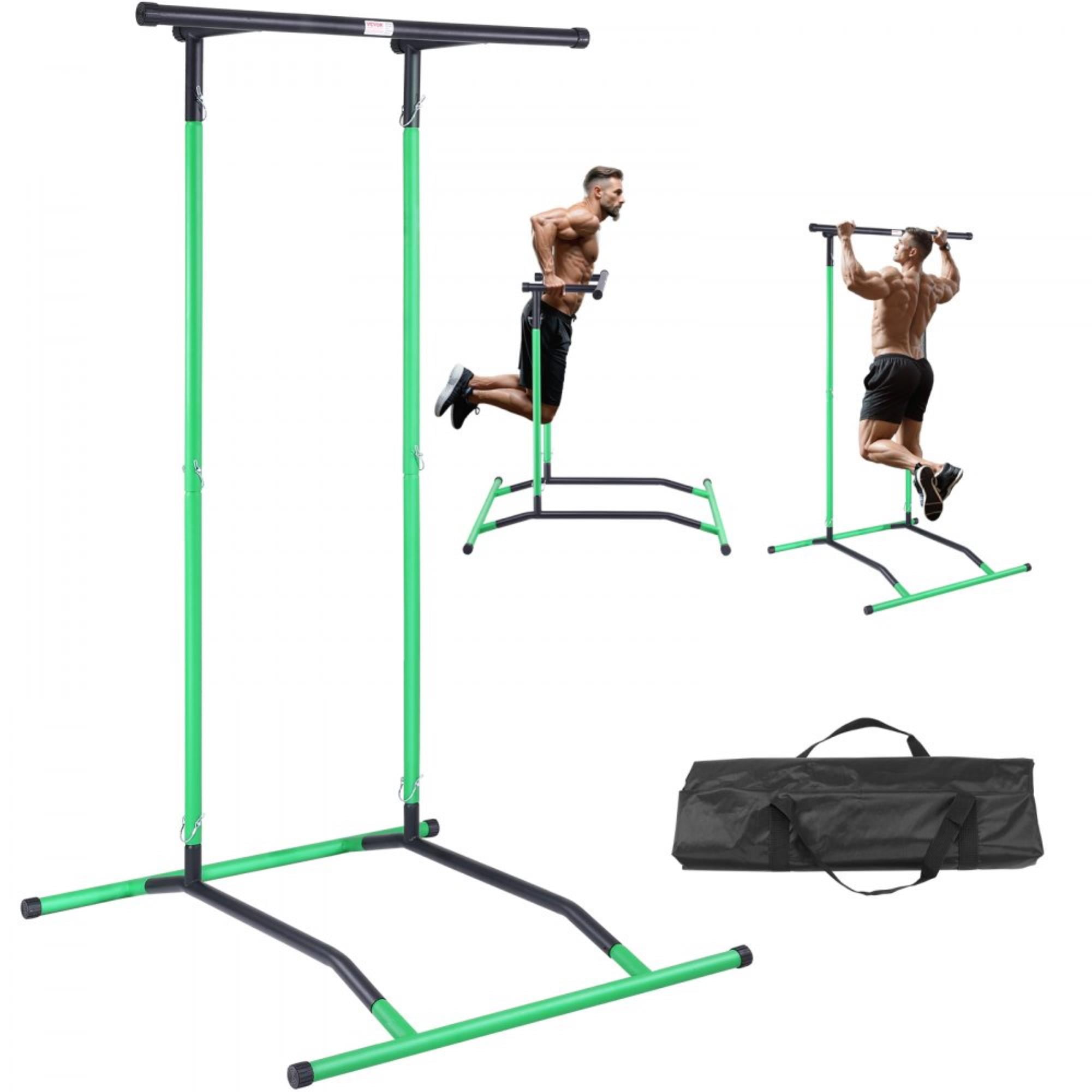 Adjustable Power Tower Dip Station - 2-Level Pull Up Bar, Multi ...