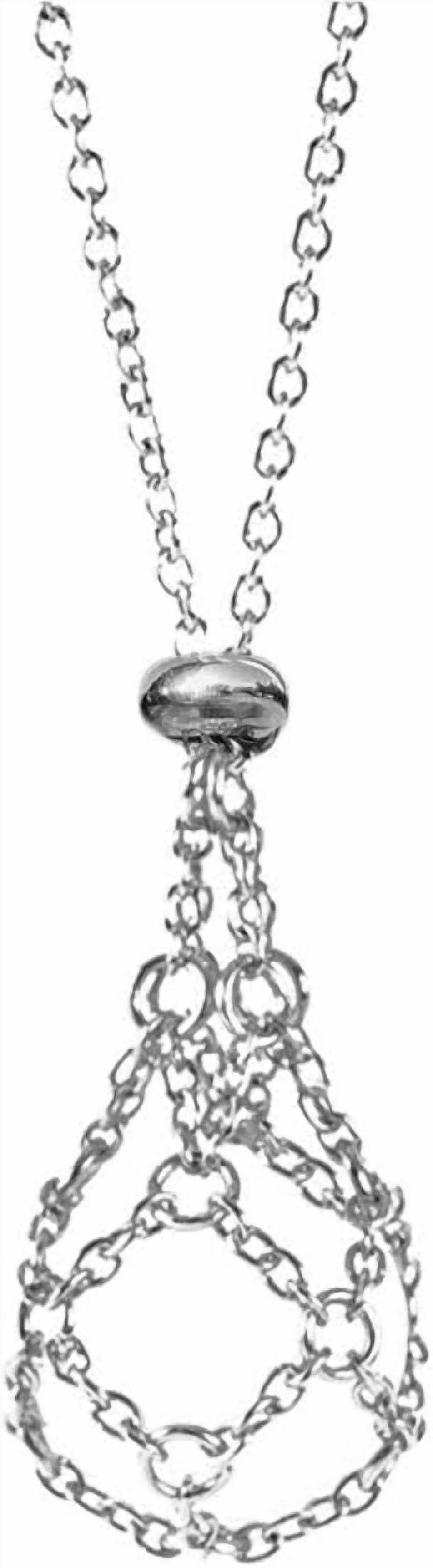 Adjustable Pro Crystal Net Necklace Crystal Holder Cage Necklace Metal ...