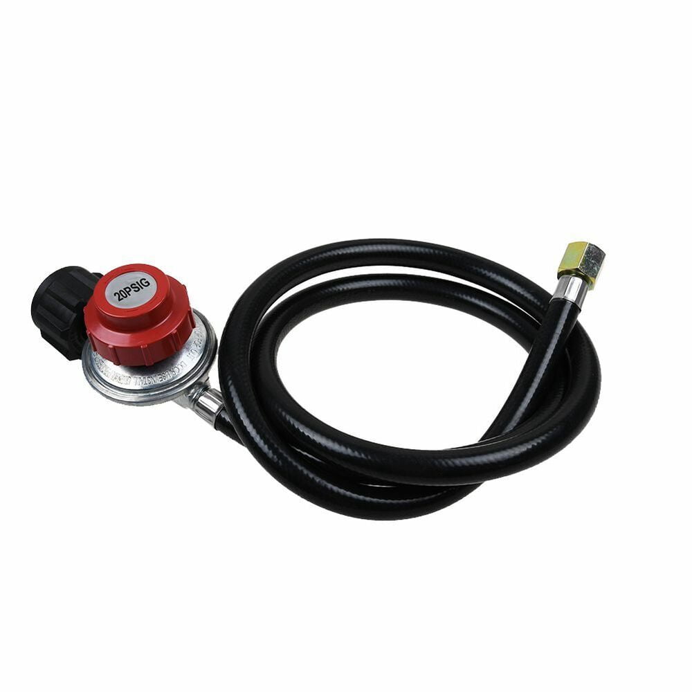 Adjustable Propane Gas Regulator BBQ Grill Burner Wok Fryer w/ 4FT Hose ...