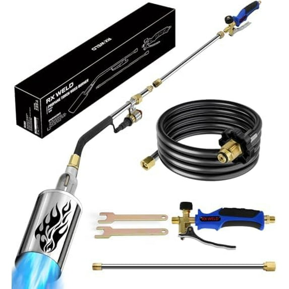 Adjustable Propane Weed Torch - High Output 1,800,000 BTU with 10FT ...