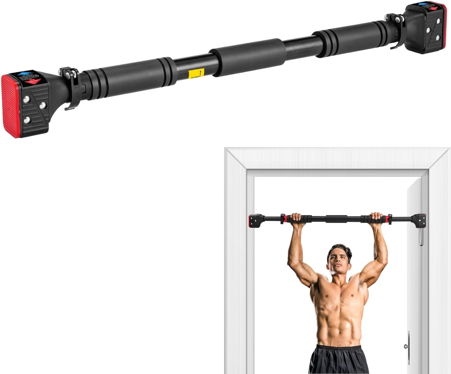 Adjustable Pull-Up Bar for Doorway and Home Gym – No Screws Required ...