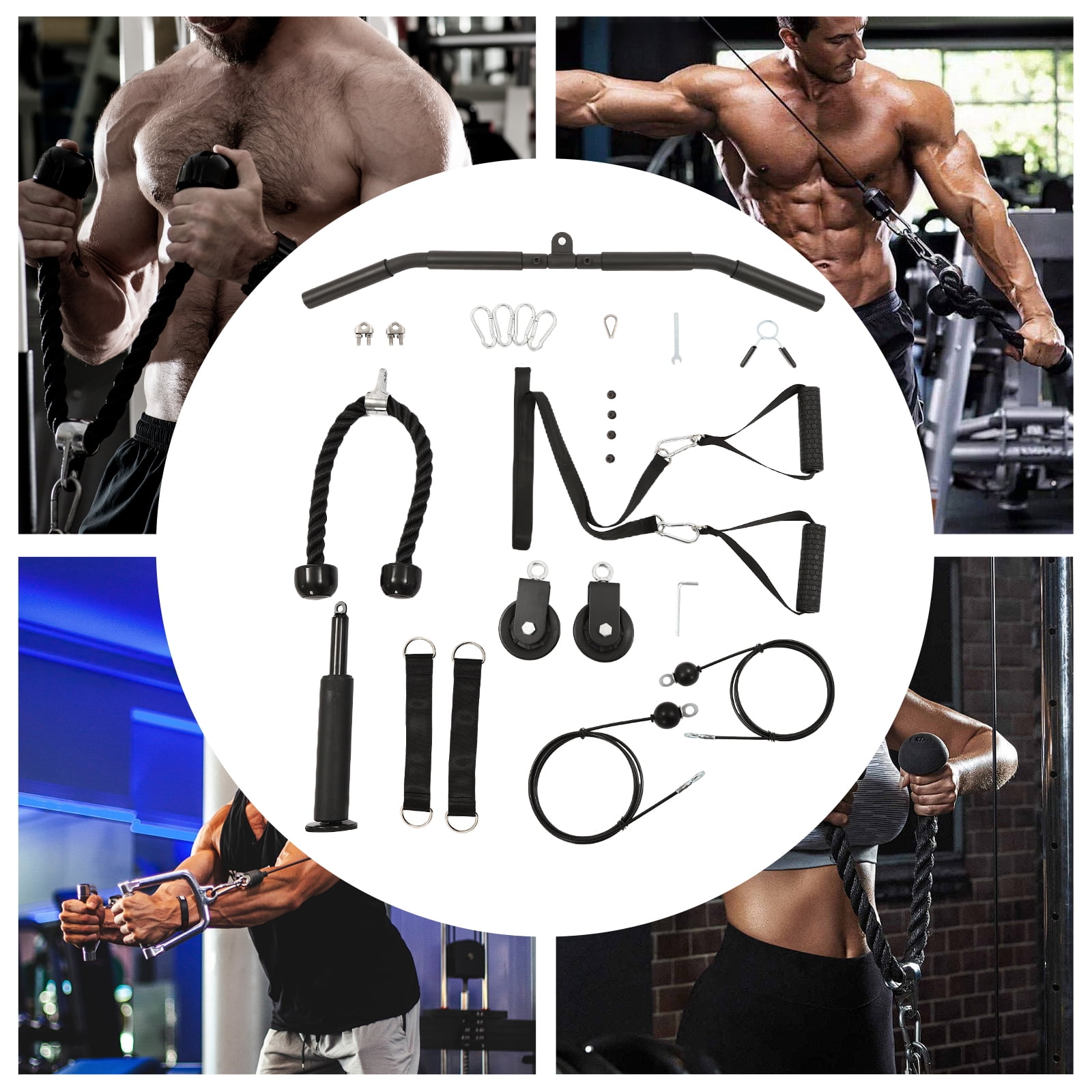 Adjustable Pulley System Gym Equipment for Home & Gym Workouts - Upper ...