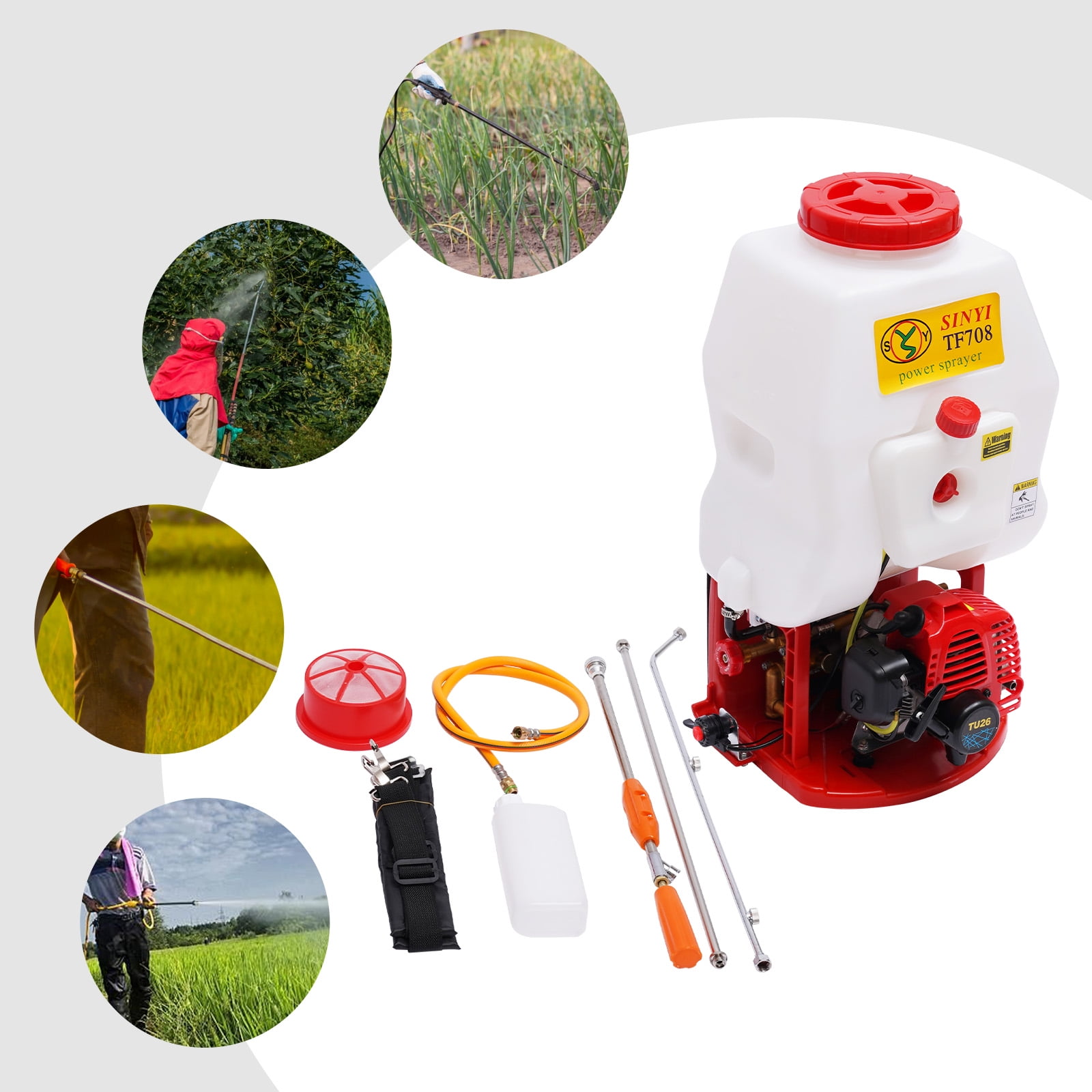 Adjustable Pump Sprayer with CDI Ignition, Powerful 0.7kw Motor, Large ...