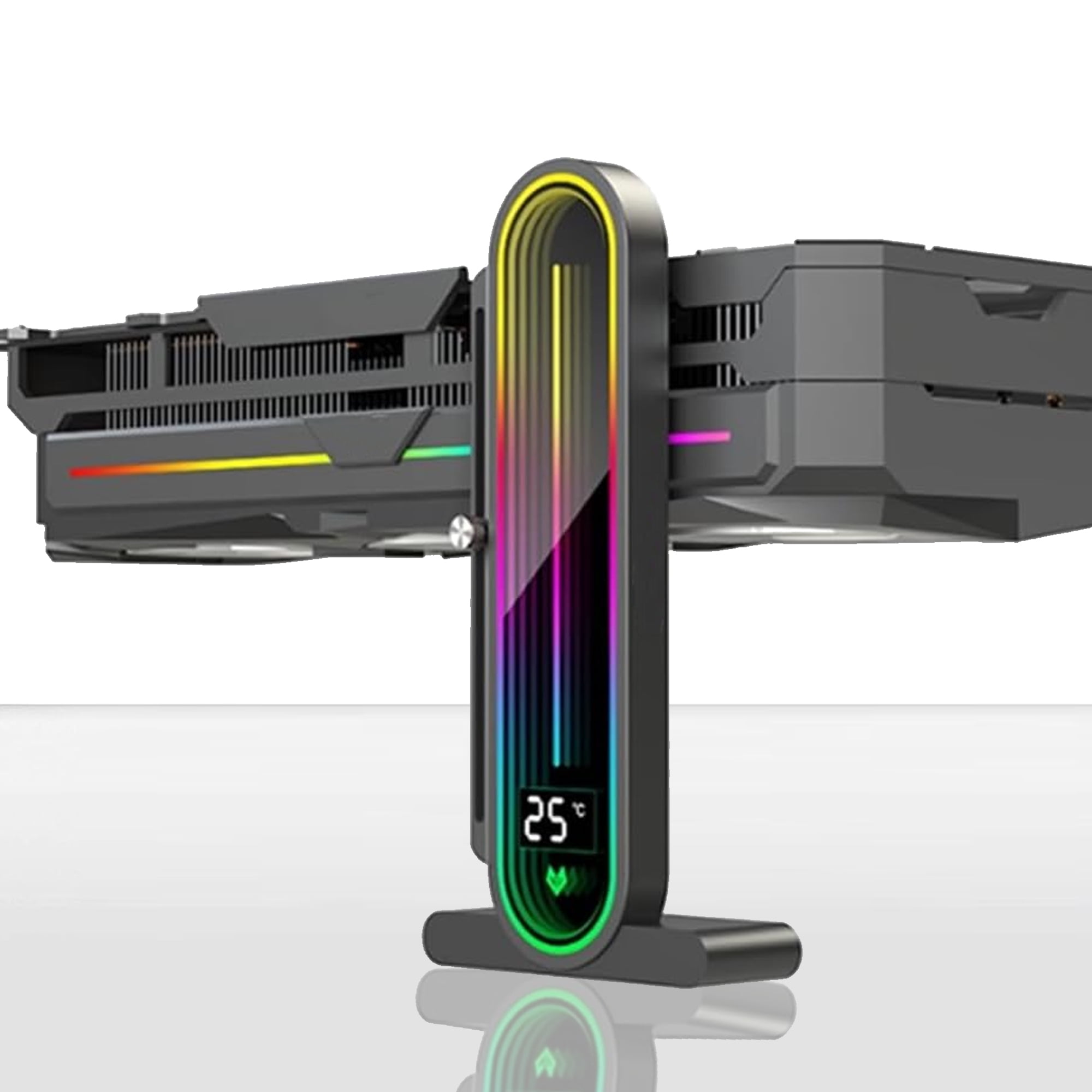 Adjustable RGB GPU Stand, 5V ARGB Video Card Stand Holder Graphics Card ...