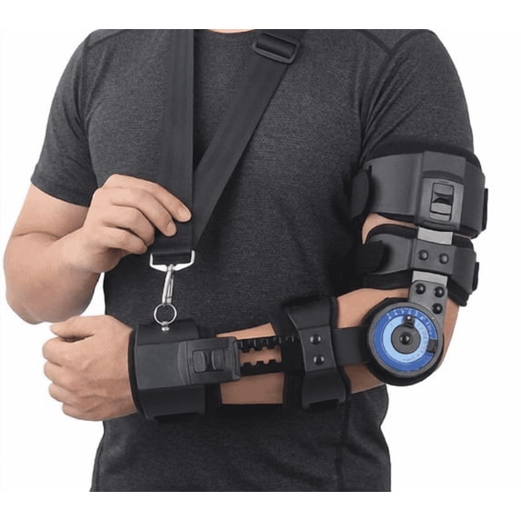 Adjustable ROM Elbow Brace Post-Op Arm Support Stabilizer for Injury ...