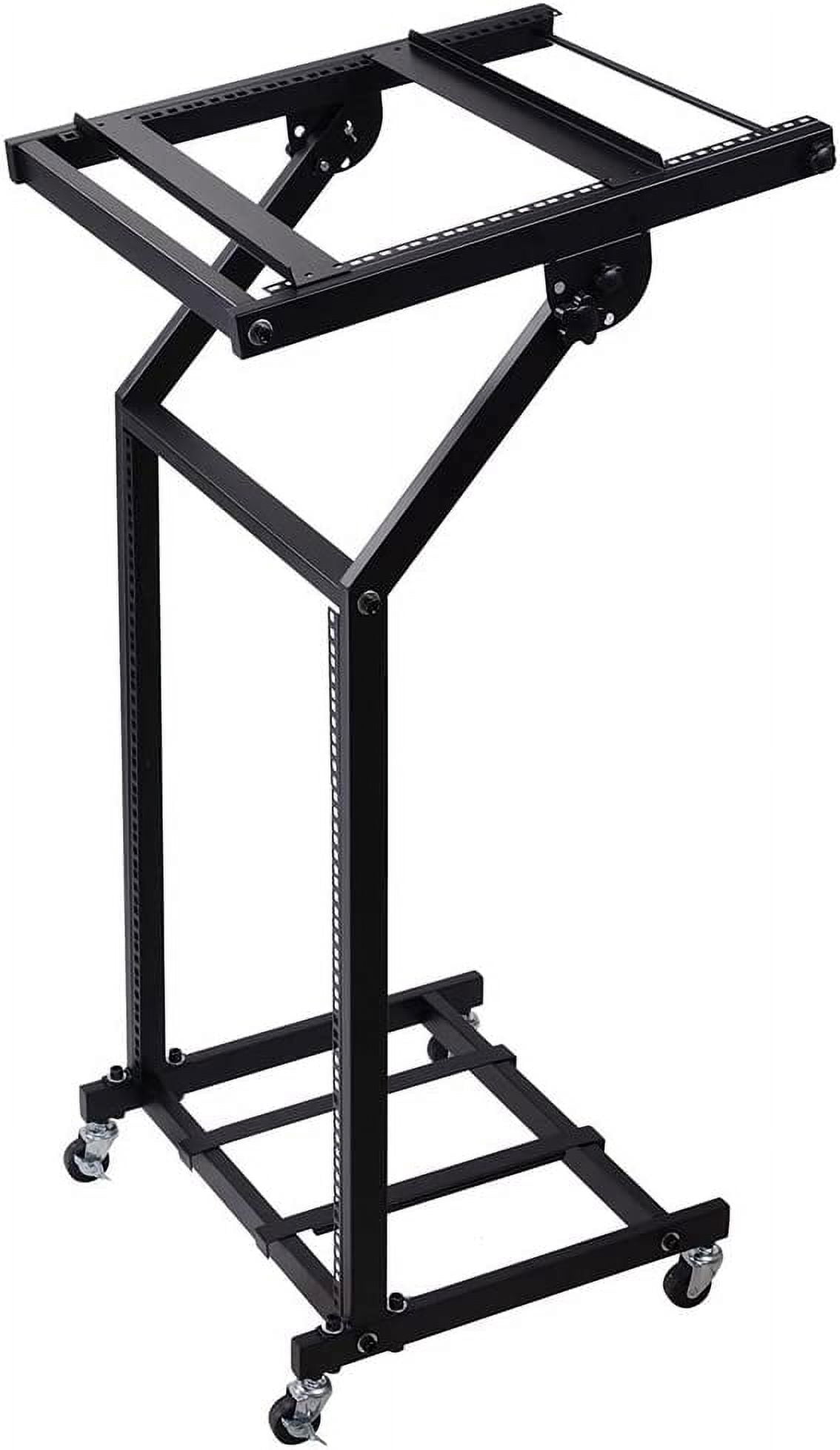Adjustable Rack Mount Studio Equipment Rolling DJ Mixer Stand Stage ...