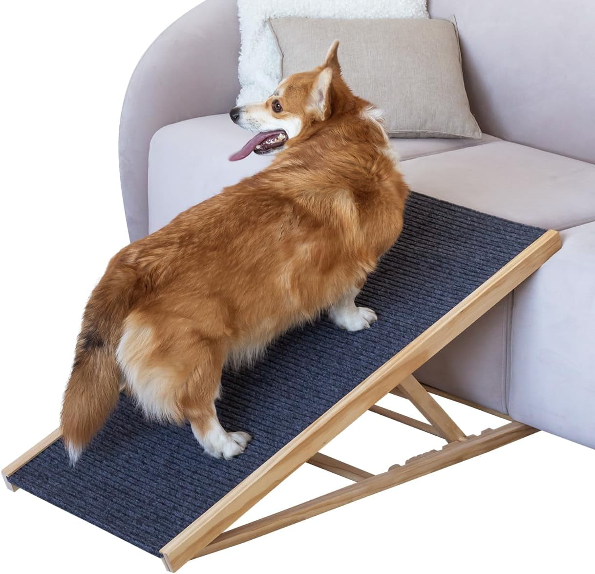 Adjustable Ramp for All Pets, Lightweight Ramp for Large or Small Dogs ...
