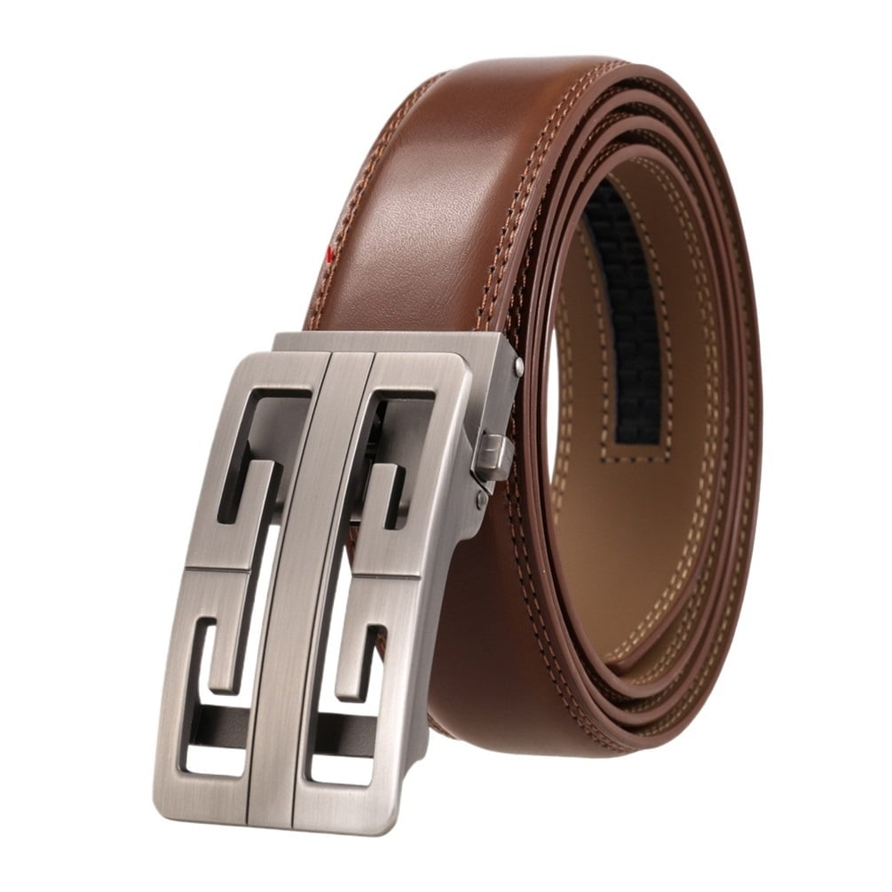 Adjustable Ratchet Men Belts Classic Leather Business Design Automatic ...