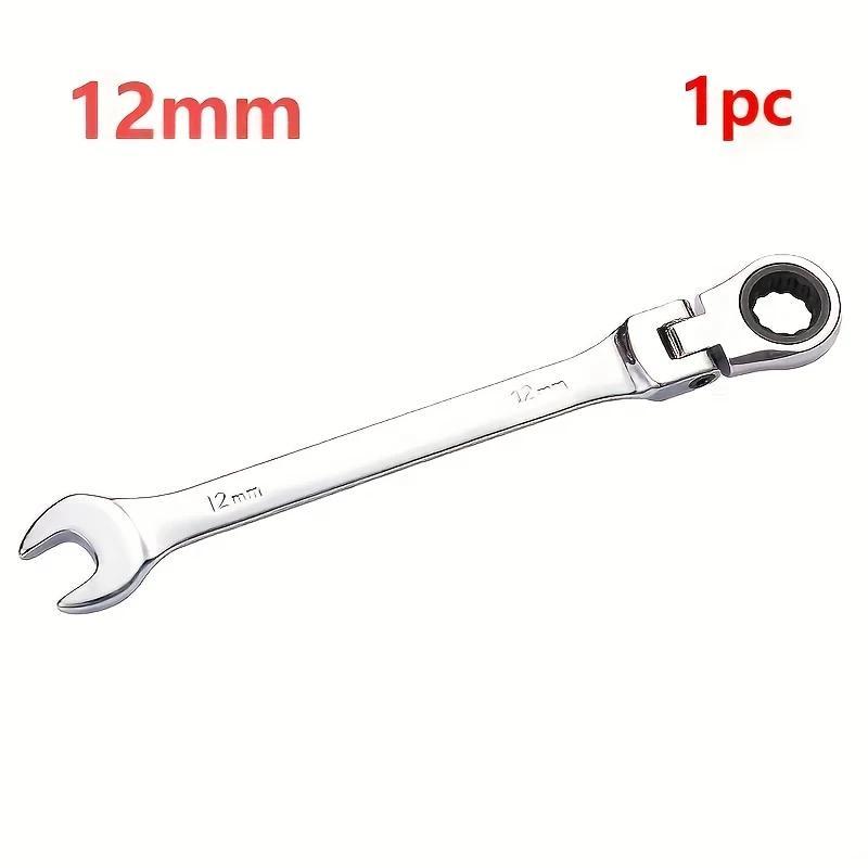 Adjustable Ratchet Wrench Set, 180° Rotatable Head & 72-tooth Gear ...