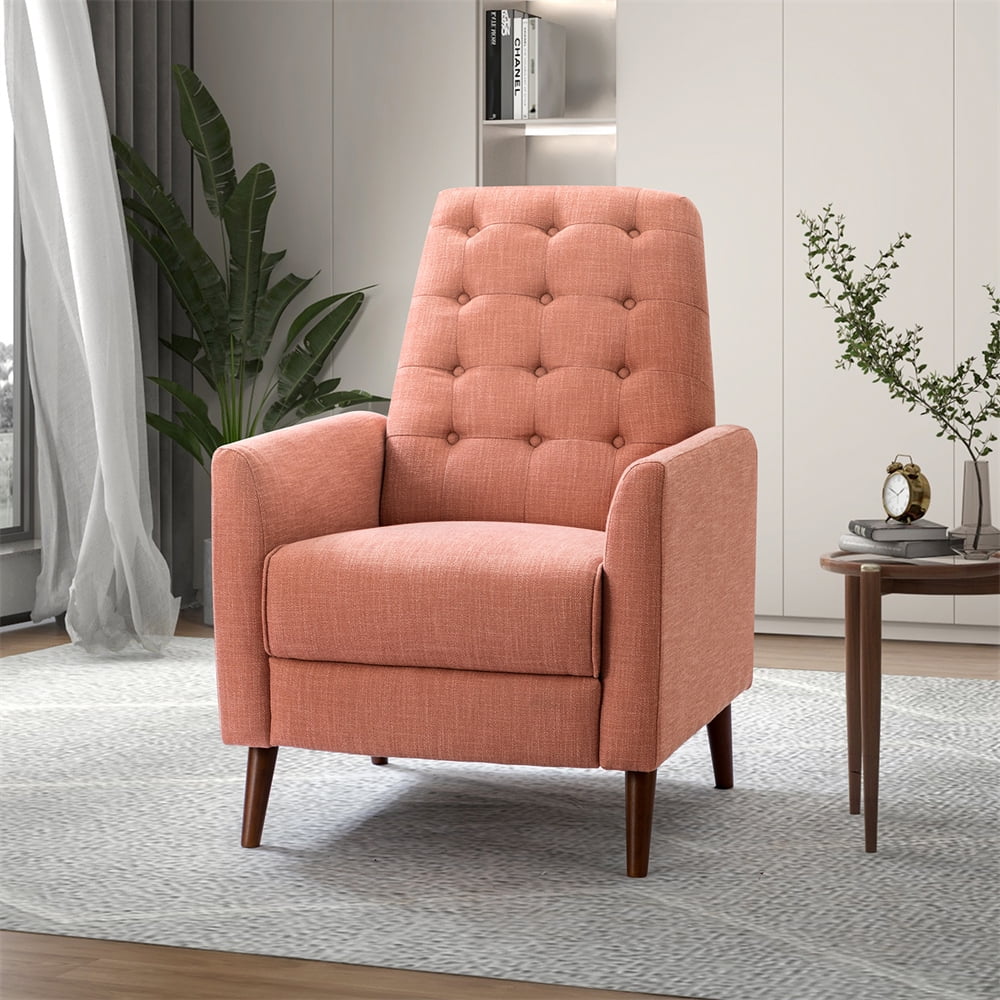 Adjustable Recliner Chair with Pull out Footrest, Button Tufted ...