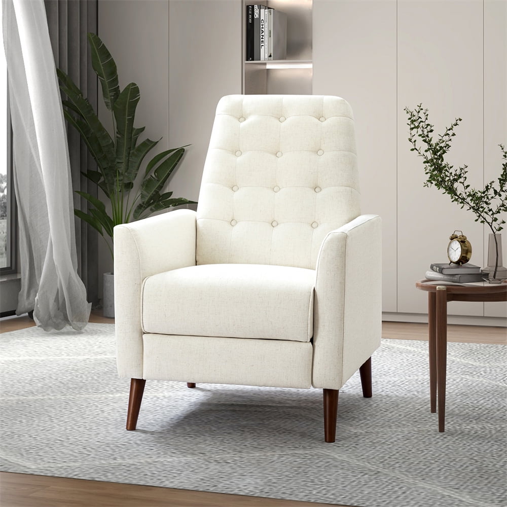 Adjustable Recliner Chair with Pull out Footrest, Button Tufted ...