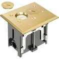 Adjustable Rectangular Floor Outlet Electrical Box Kit with Brass Metal ...