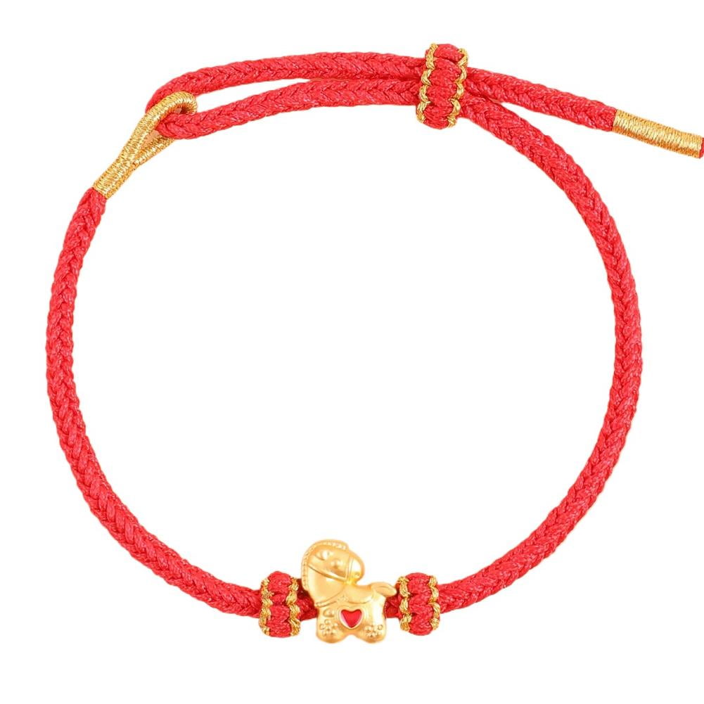 Adjustable Red String Bracelet with Alloy Horse Pendant for People Born ...