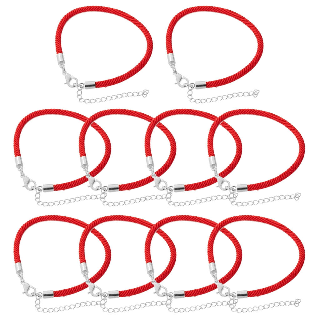 Adjustable Red String Bracelets Traditional Polyester Cord Handchain ...