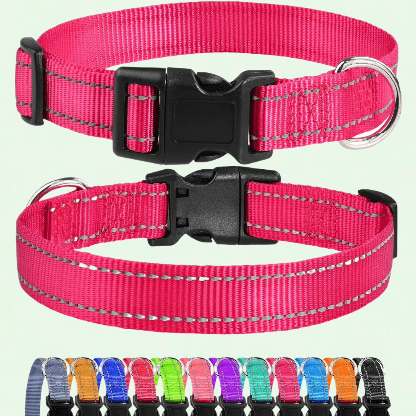 Adjustable Reflective Dog Collar with Quick Release Buckle, Sturdy ...