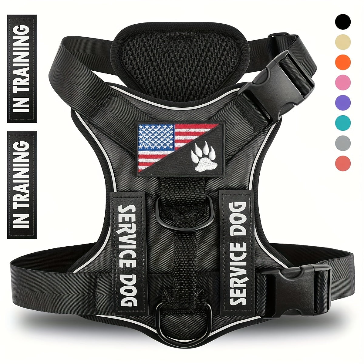 Adjustable Reflective Dog Harness Pet Vest Harness Dog Vest With Handle ...