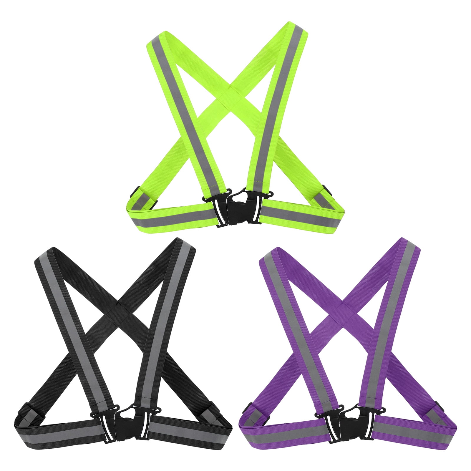 Adjustable Reflective Running vest Gear, 3 Pack High Visible reflective ...