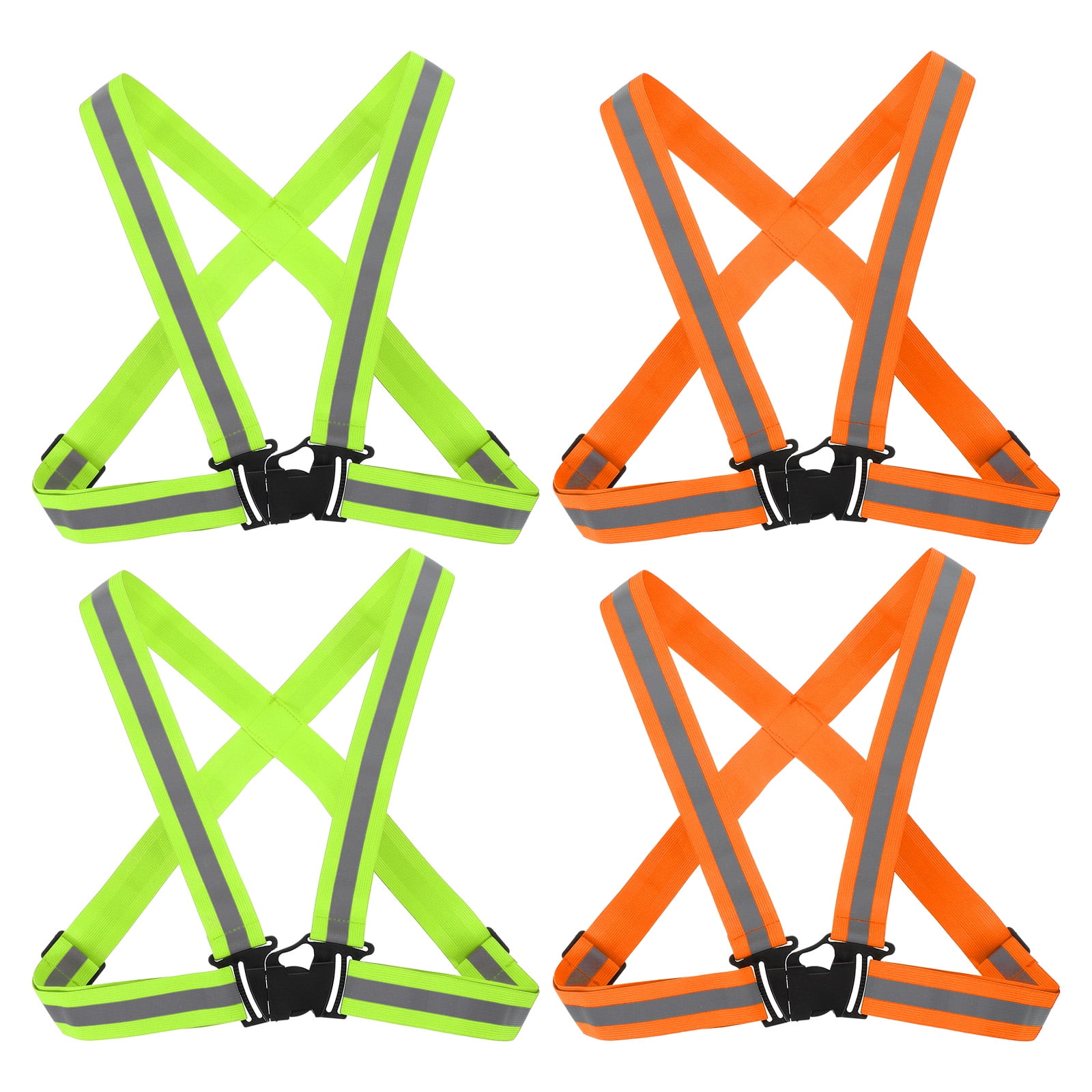 Adjustable Reflective Running vest Gear, 4 Pack High Visible reflective ...
