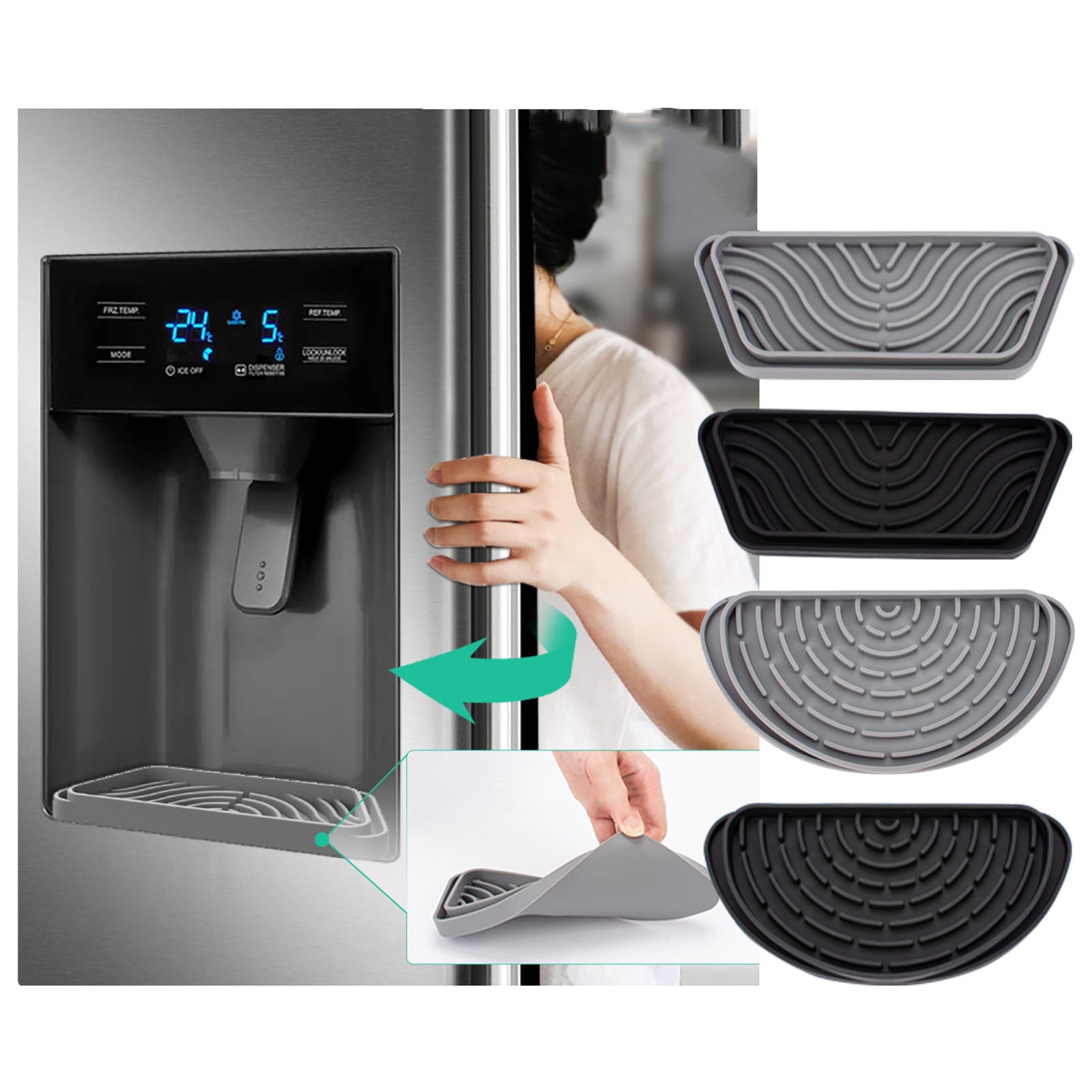 Adjustable Refrigerator Drip Tray Catcher For Ice And Water Dispenser ...