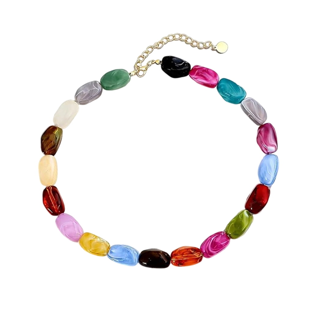 Adjustable Resin Pendant Necklace Multicolor Design Comfortable Wear ...