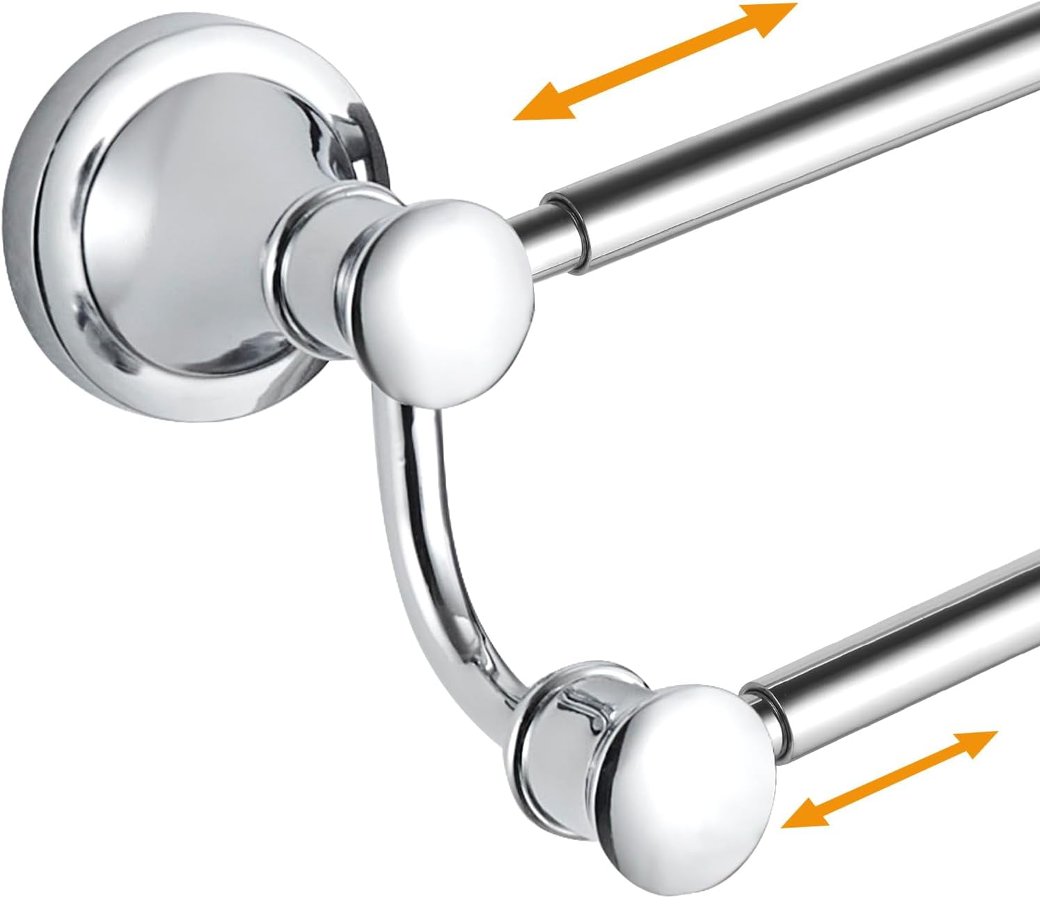 Adjustable Retractable 15-27 Inches Stainless Steel Bathroom Towel Bar ...