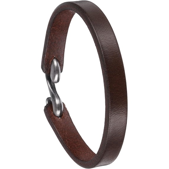 Adjustable Retro Leather Bracelet Blanks S Hook Snap Cuff Wristbands ...
