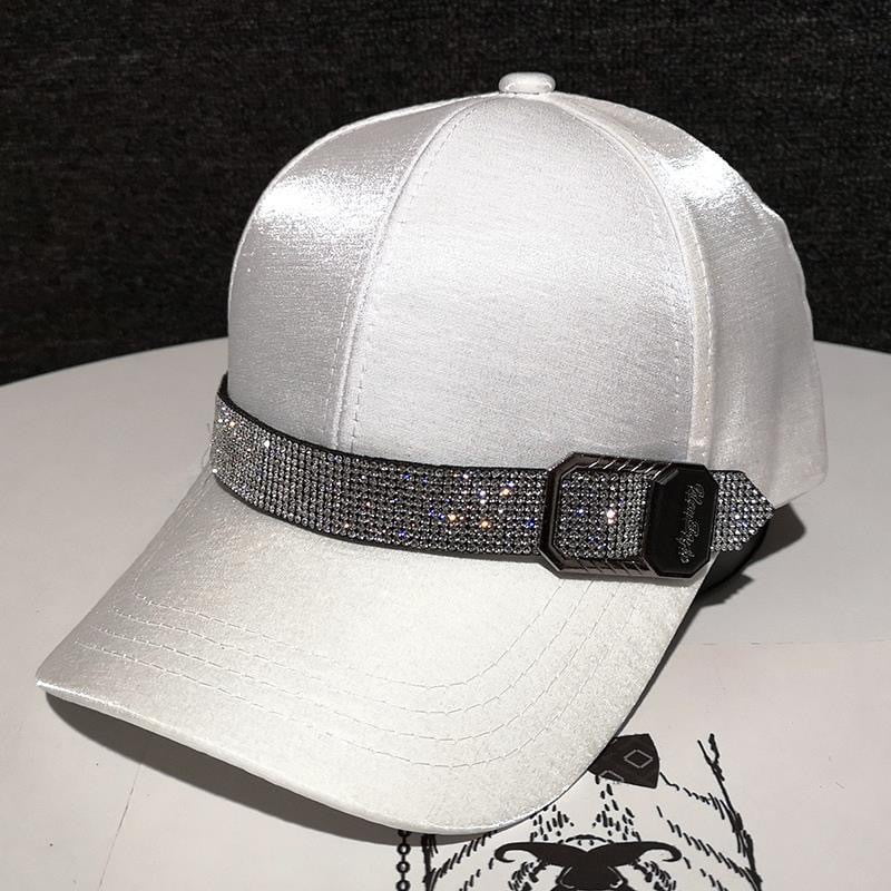 Adjustable Rhinestone-Embellished Chic Baseball Cap for Women - Sun ...