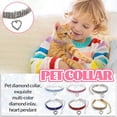 Adjustable Rhinestone Pet Collar with Heart Pendant,3-Row Crystal Style ...