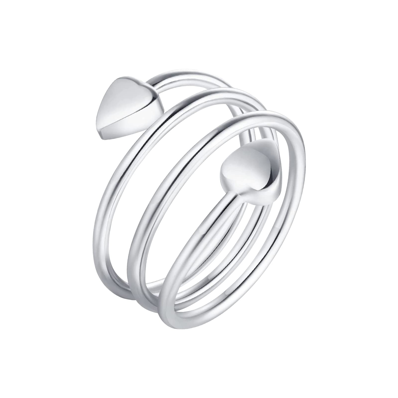 Adjustable Rings, Love Heart Shape Design Ring for Women, Hypoallergenic Magnetic Rings ...