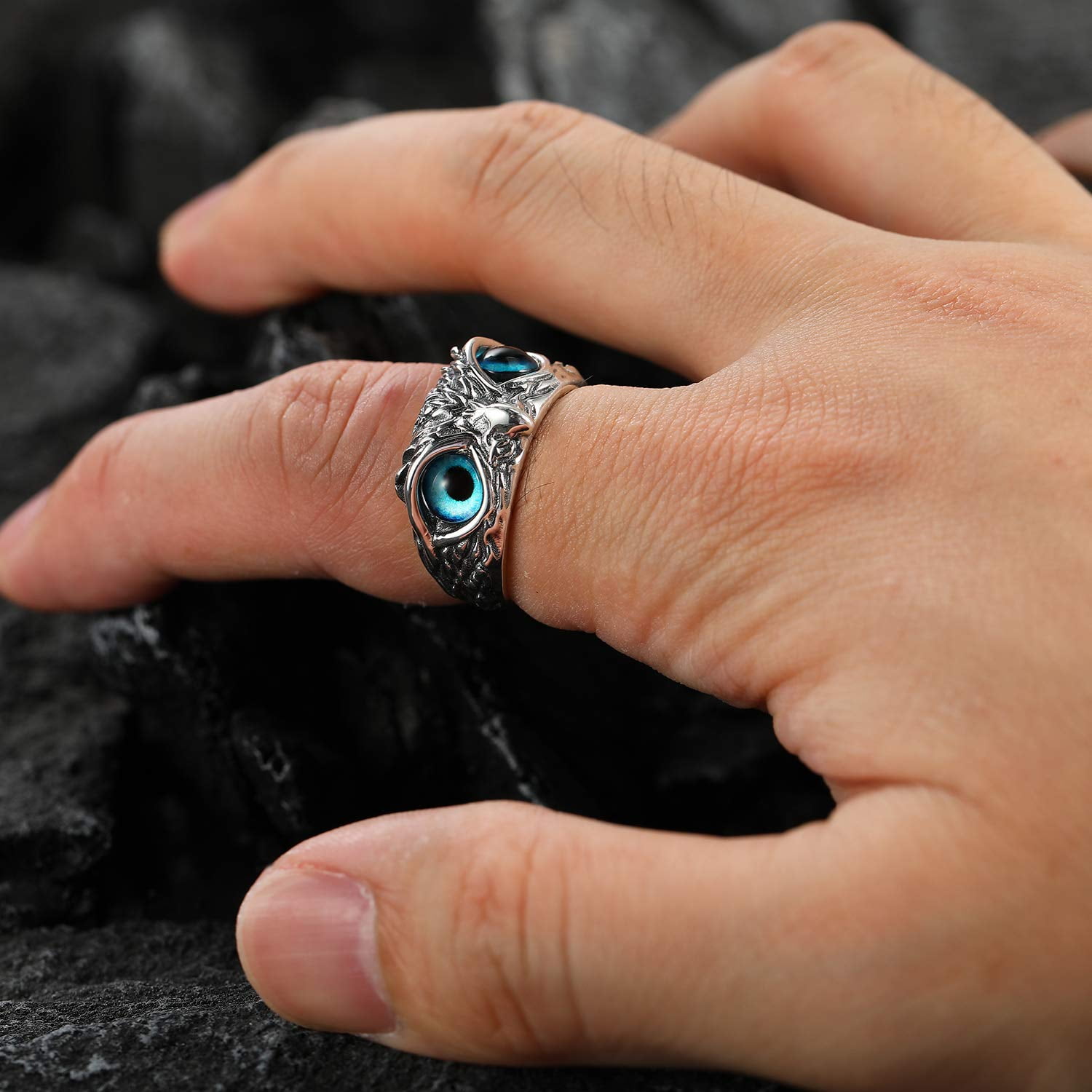 Adjustable Rings for Women, Owl Ring, Retro Animal Open Adjustable Ring ...