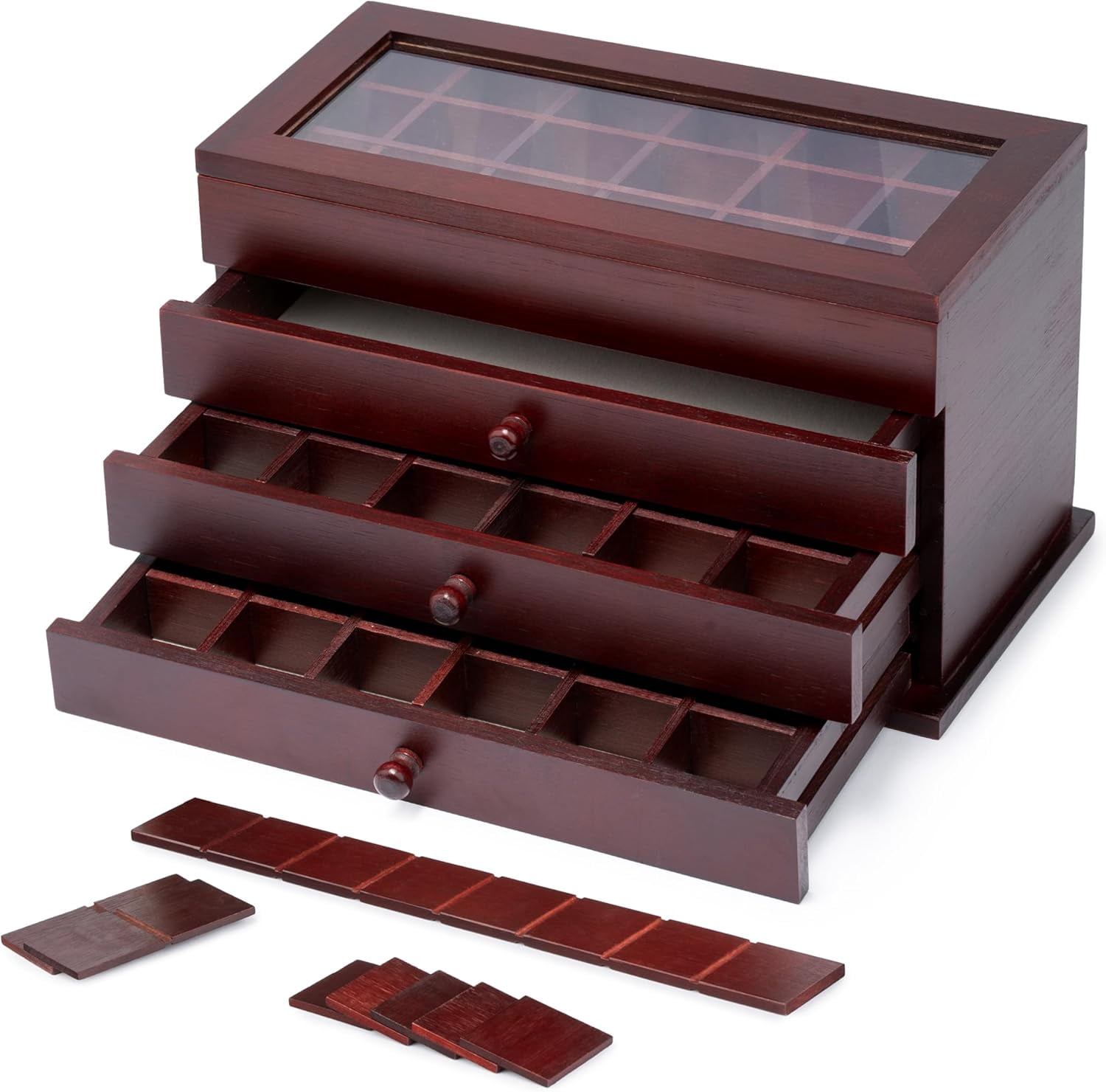 Adjustable Rock Display Case - Rock Collection Box - Crystal Storage ...