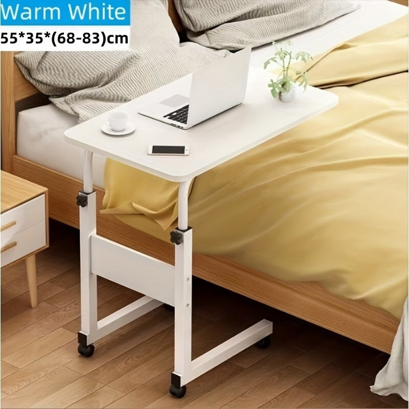 Adjustable Rolling Bedside Table with Movable Laptop Stand Feature ...