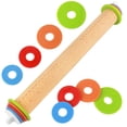 Adjustable Rolling Pin with Thickness Rings for Baking, Stainless Steel ...