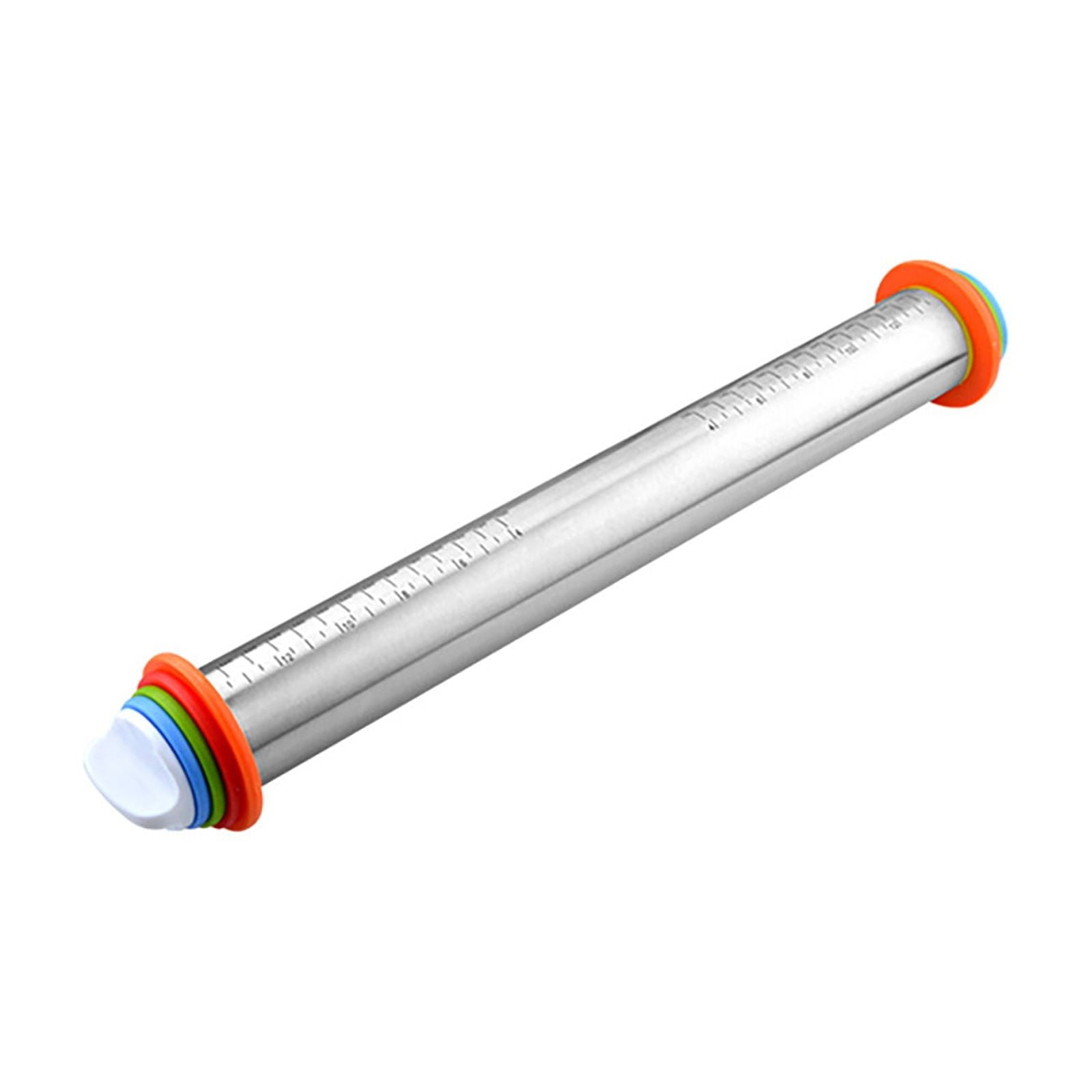 Adjustable Rolling Pin with Thickness Rings - Stainless Steel Dough ...