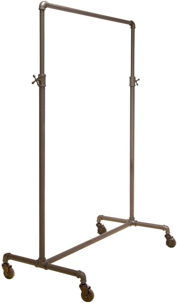 Adjustable Rolling Rack – Econoco Vintage Pipeline 2 Way Ballet Clothes ...