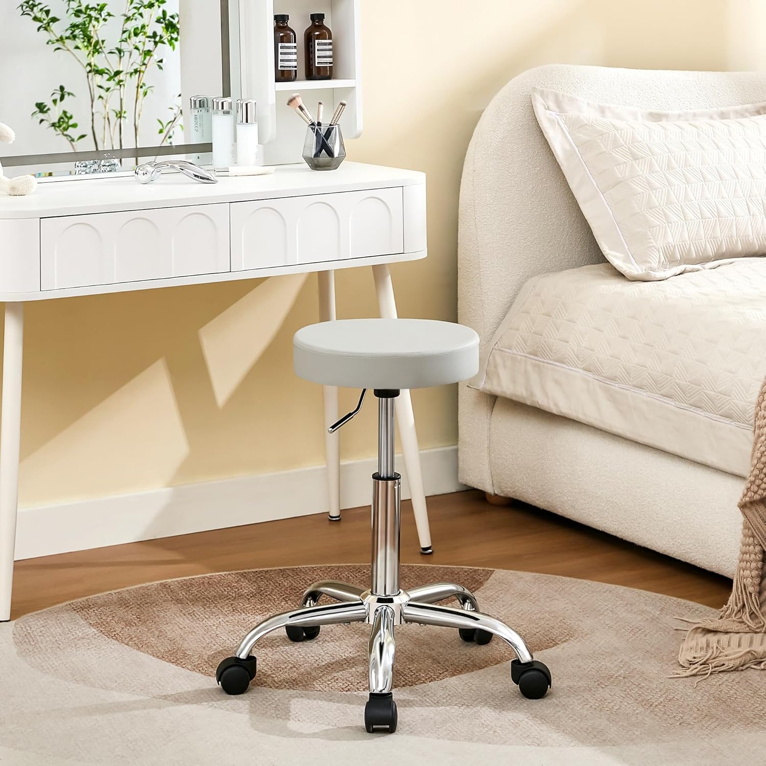 Rolling Chair, Height Adjustable Backless Chair for Desk Salon Stool ...