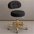 Adjustable Rolling Stool With Back Support - Ergonomic Hydraulic Swivel ...